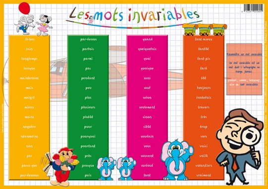 Les mots invariables - Les éditions Aris